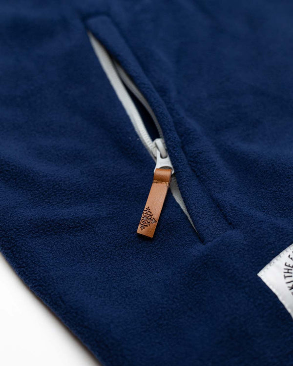 Trekker Half Zip Hooded Fleece - Navy - Ski The East