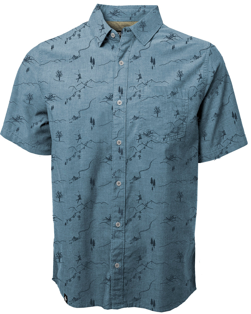 Freeride Short Sleeve Oxford - Indigo - Ski The East