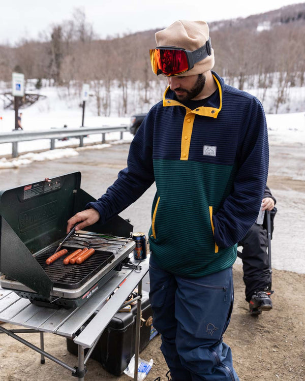 Snowden Half Snap Tech Fleece - Navy/Pine - Ski The East