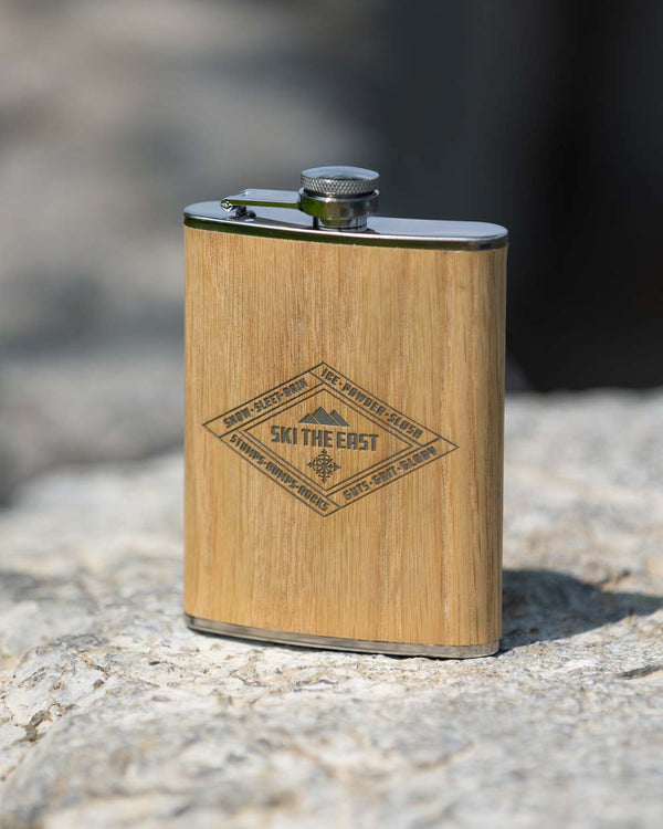 Dedicated Wood Wrapped Flask - Ski The East
