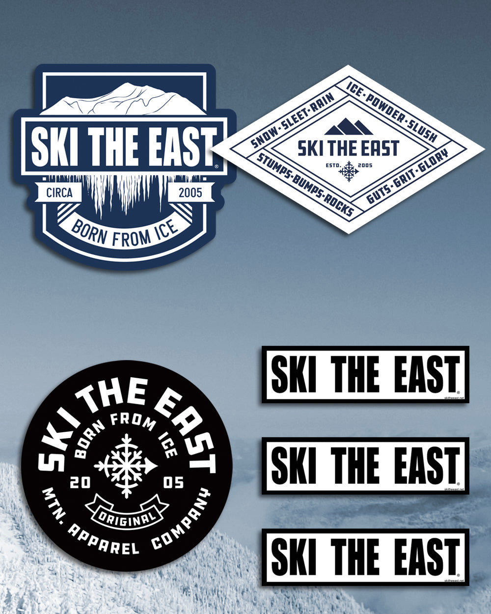 Graphic Sticker Pack - Born From Ice – Ski The East