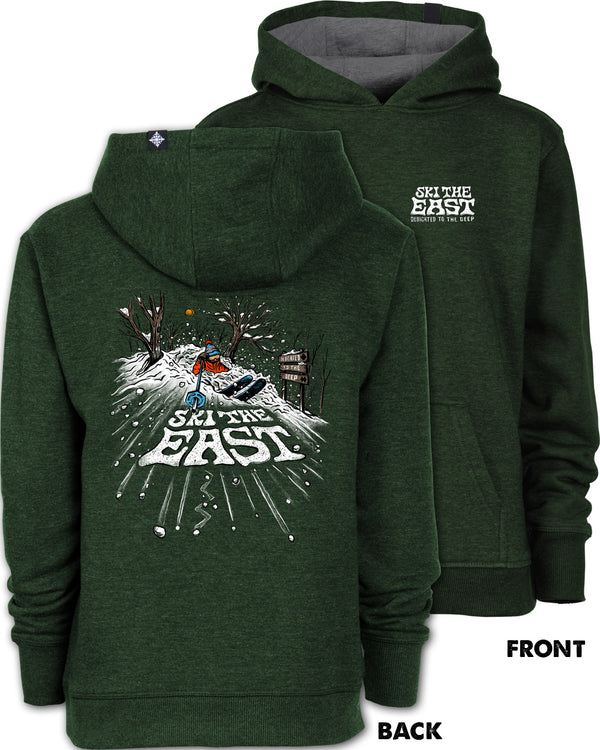 Youth Dedicated To The Deep Hoodie - Dark Forest - Ski The East