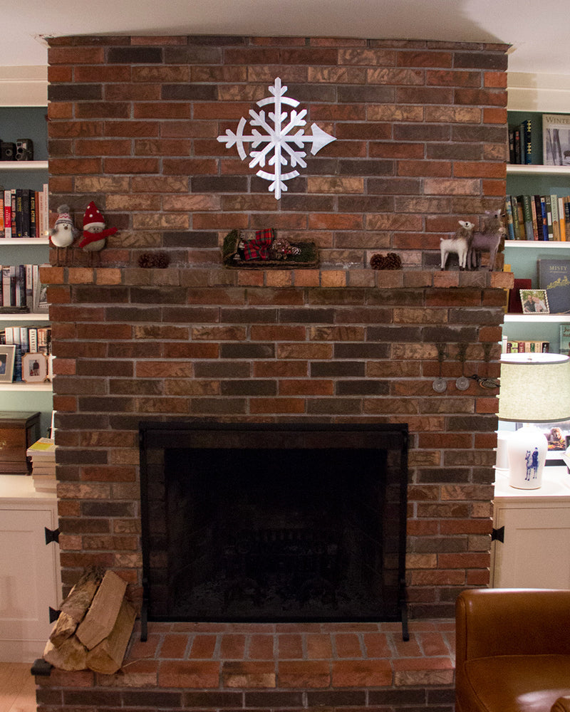 Flake Metal Wall Sculpture - Sanded - Ski The East